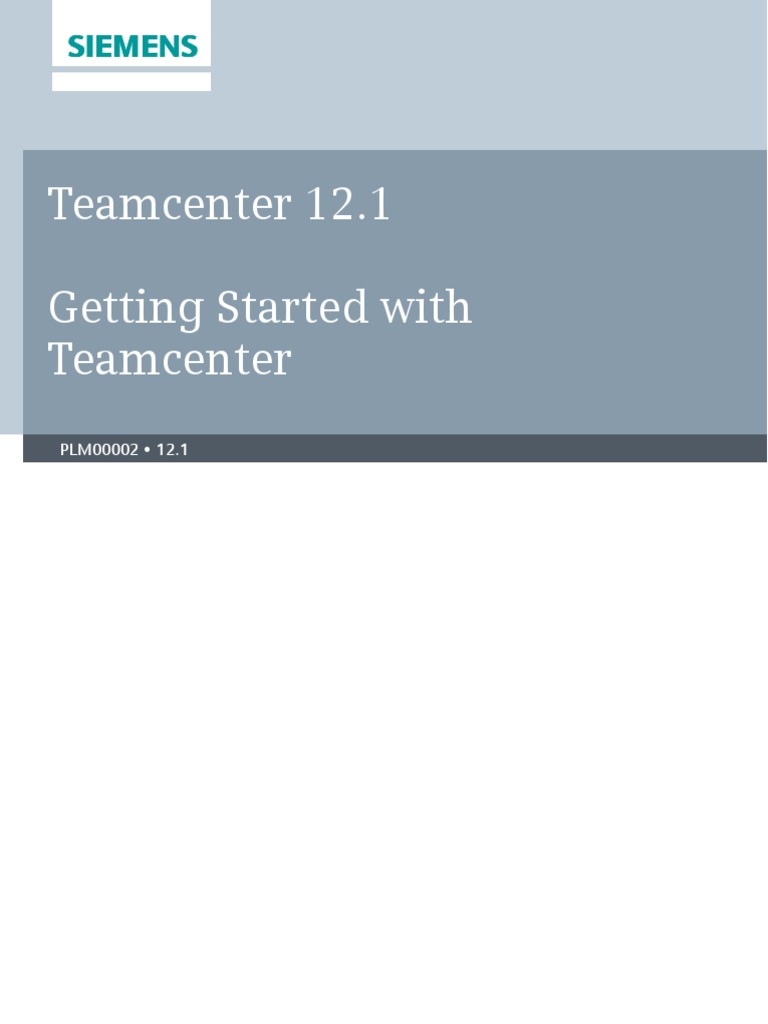 GettingStartedwith Teamcenter12 | PDF | Product Lifecycle | Computer ...