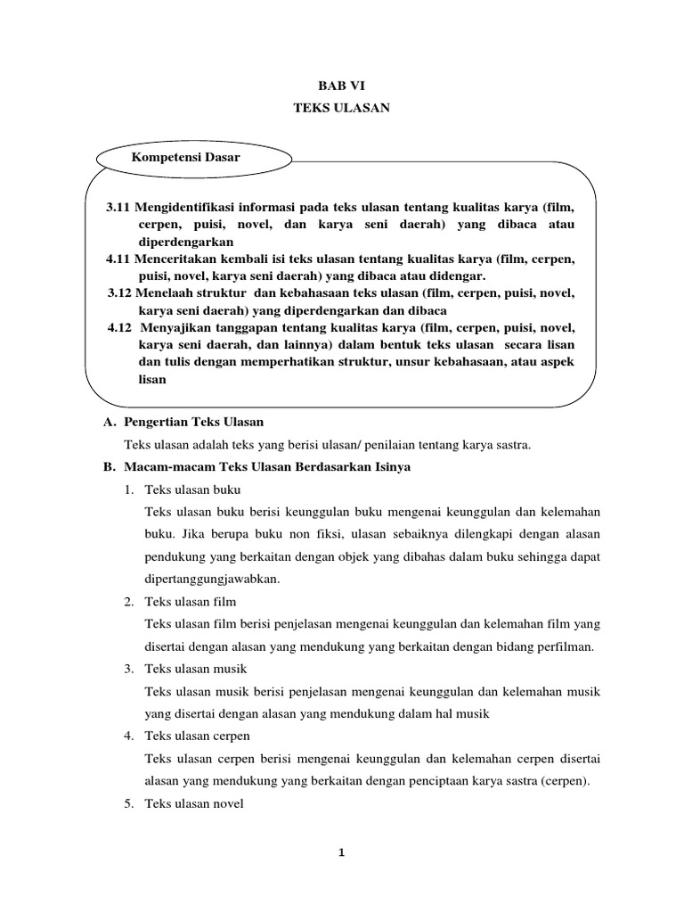 Bahan Ajar Bahasa Indonesia Klas 8 Sem 2 - 2020-2021 | PDF