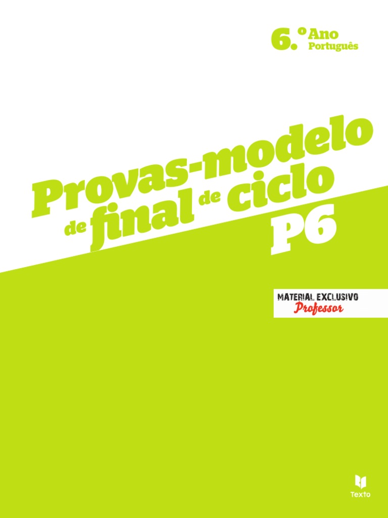 Provas-Modelo 6º Ano de Português | PDF | Xadrez | Maria, mãe de Jesus