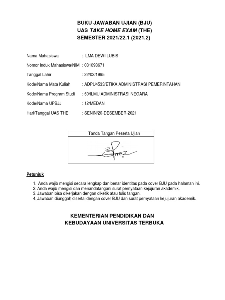 The Adpu 4533 Etika Administrasi Pemerintahan | PDF