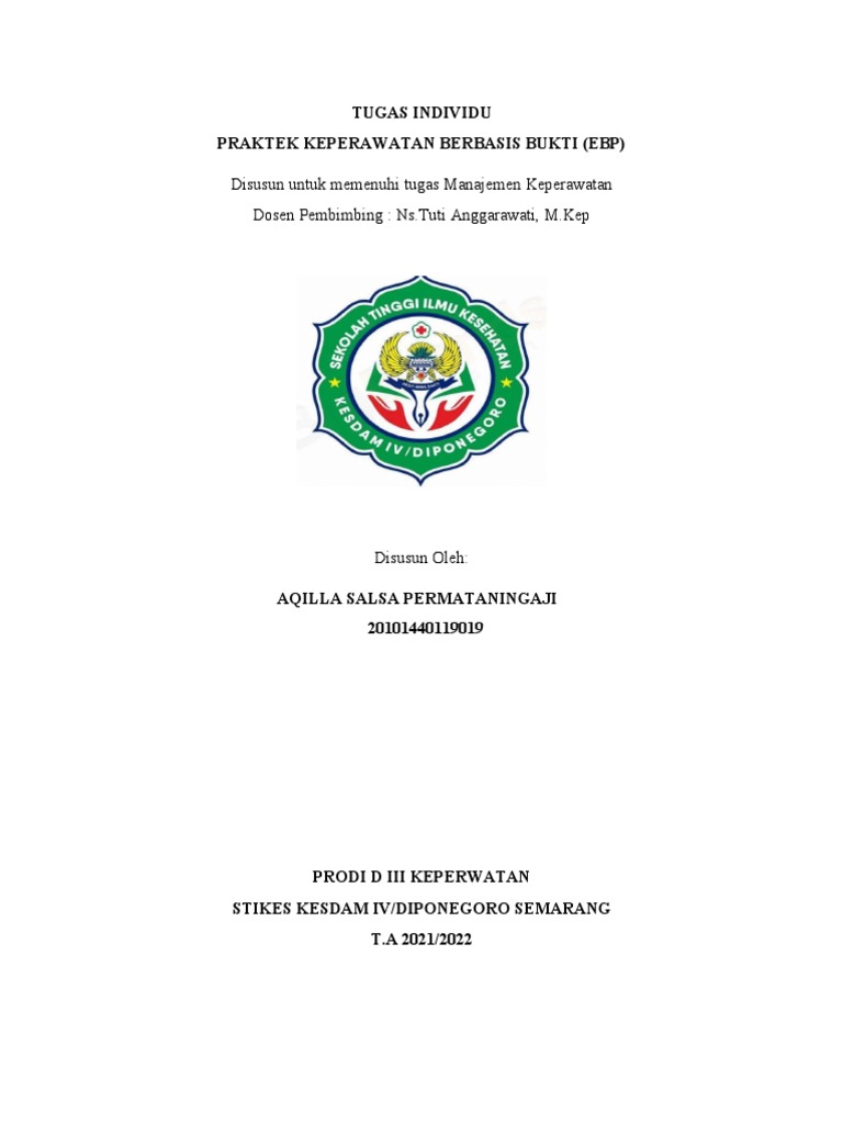 Tugas EBP Aqilla Salsa19019 | PDF | Pengembangan Diri | Kesehatan Holistik