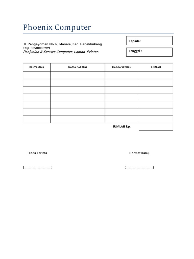 Nota Komputer City | PDF