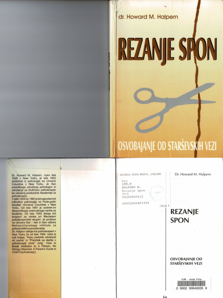 REZANJE SPON Dr. Howard M. Halpern (Osvobajanje Od Starševskih Vezi) | PDF