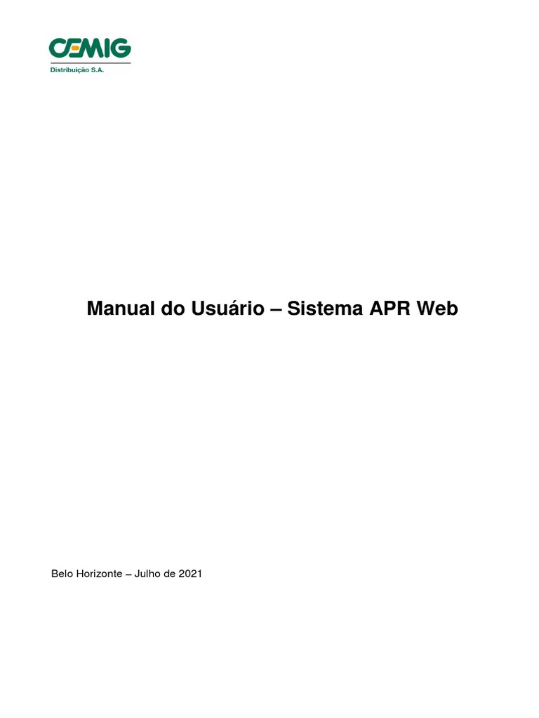 Sistema APR Web Manual Do Usuario | PDF | Internet | Rede mundial de ...