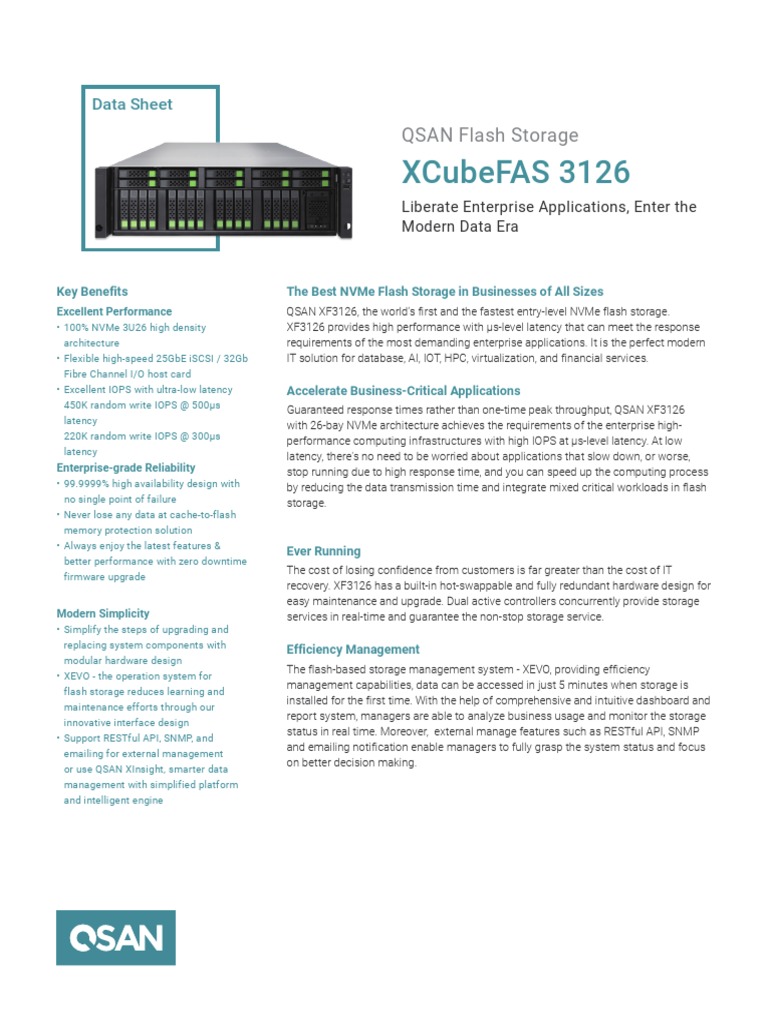 Xcubefas 3126: Qsan Flash Storage | PDF | Computer Data Storage | Flash ...