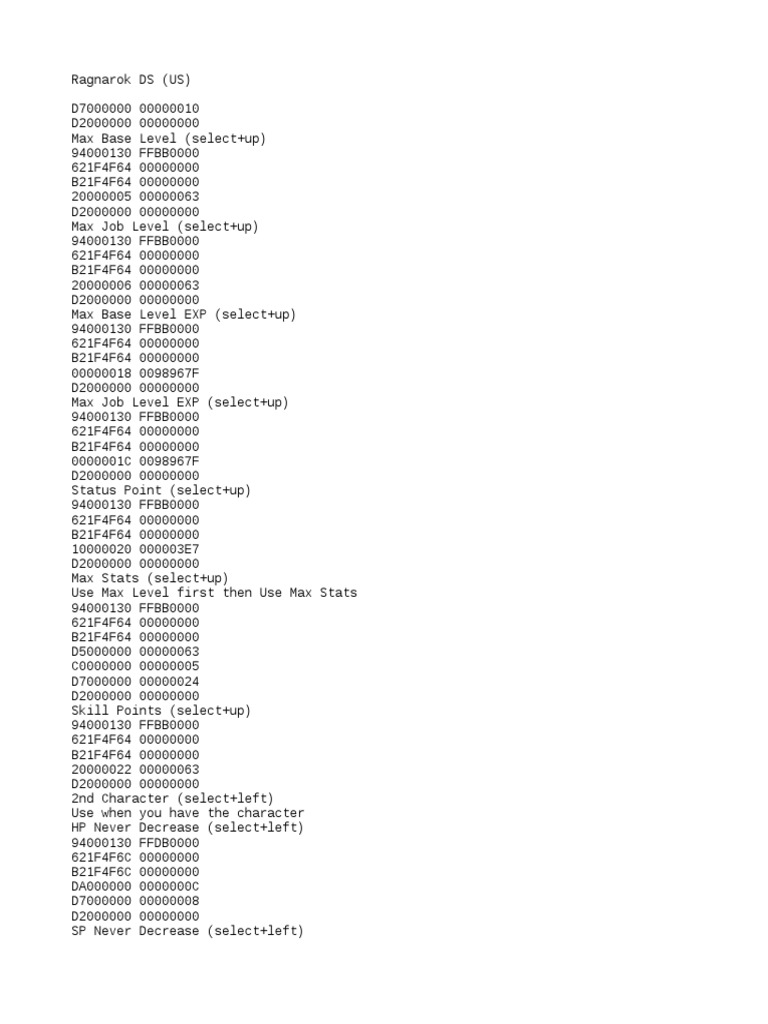 Rok Ds Ar - Codes | PDF | Role Playing Video Games | Role Playing