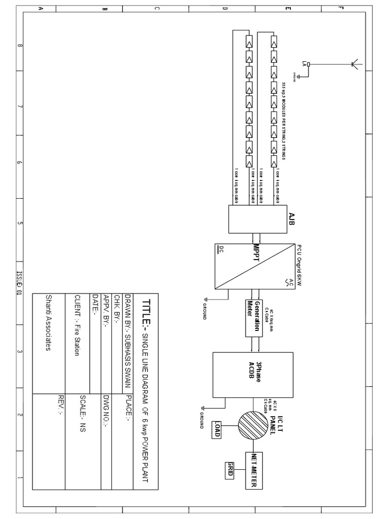 6KW Fire Station SLD | PDF | Nature | Alternative Energy
