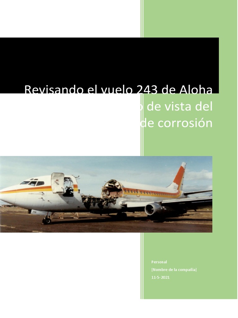 Aloha 243 | PDF | Seguridad de la aviación | Transporte