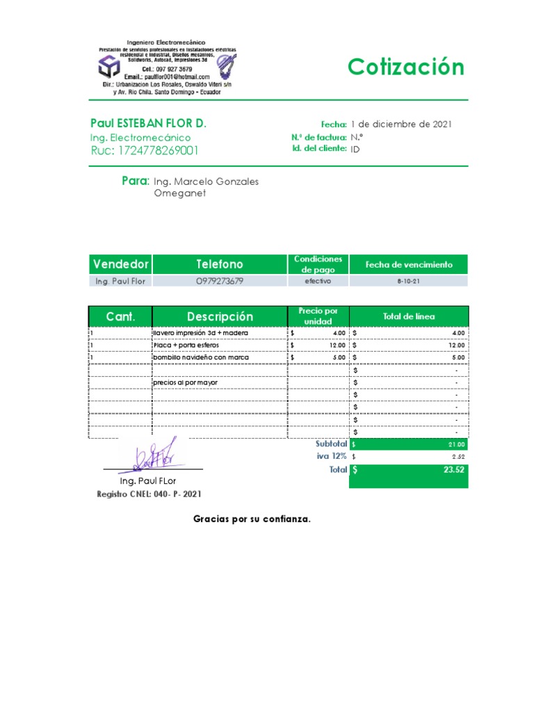 Factura de Venta Omeganet | PDF
