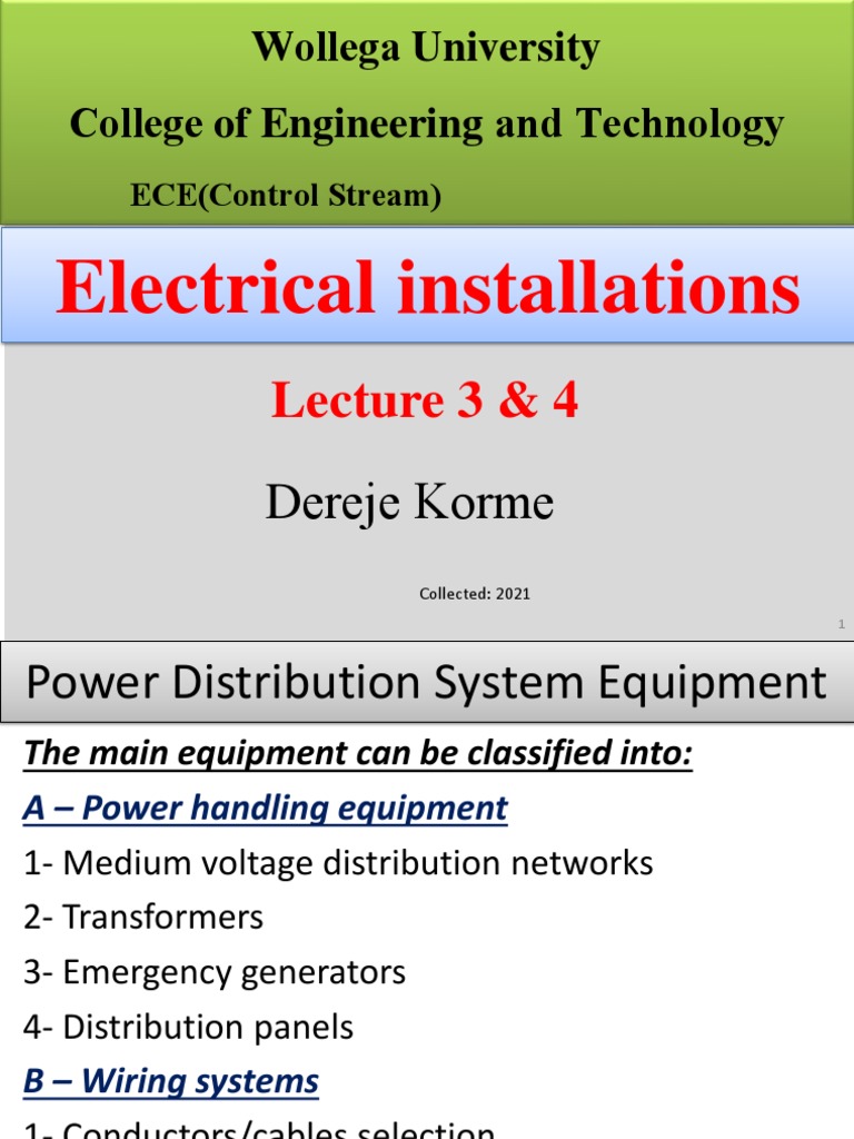 Electrical Installation Overview and Notes | PDF | Electric Power ...
