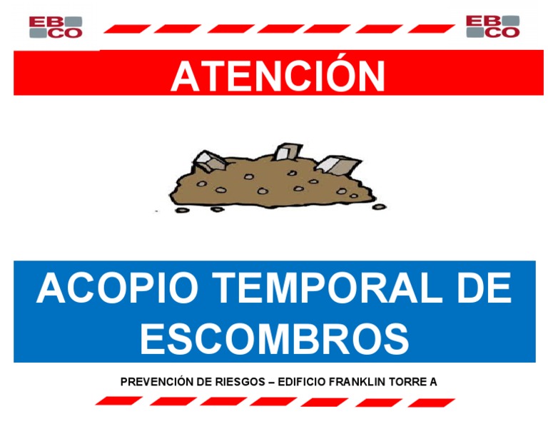 Señaletica Acopio De Escombros Pdf
