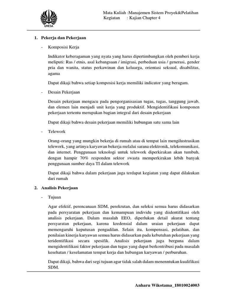 Anharu Wikotama Tugas Chapter 4 | PDF | Karier & Perkembangan | Bisnis
