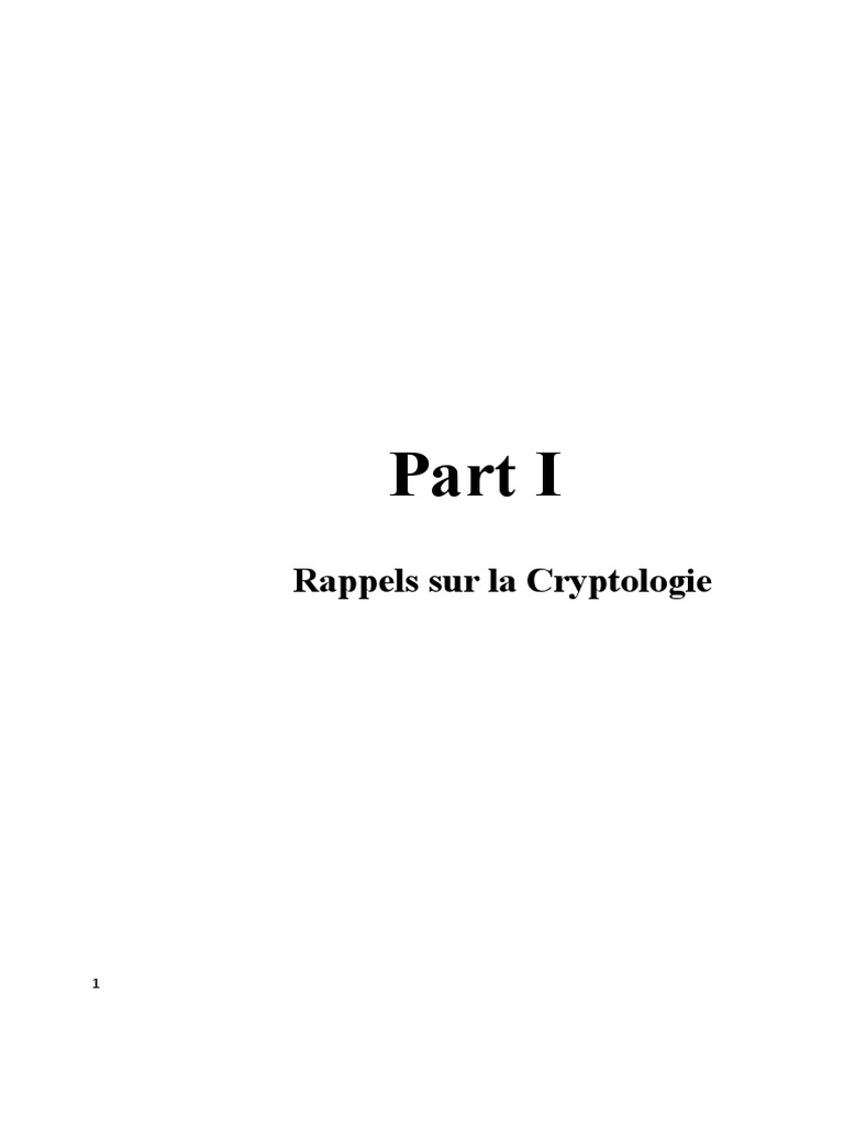 Part I, IIet III | PDF | Certificat électronique | Cryptage