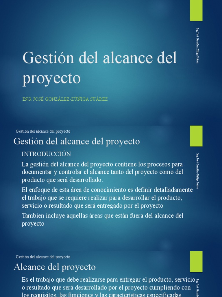 Gestión Del Alcance Del Proyecto | PDF | Planificación | Gestión de ...
