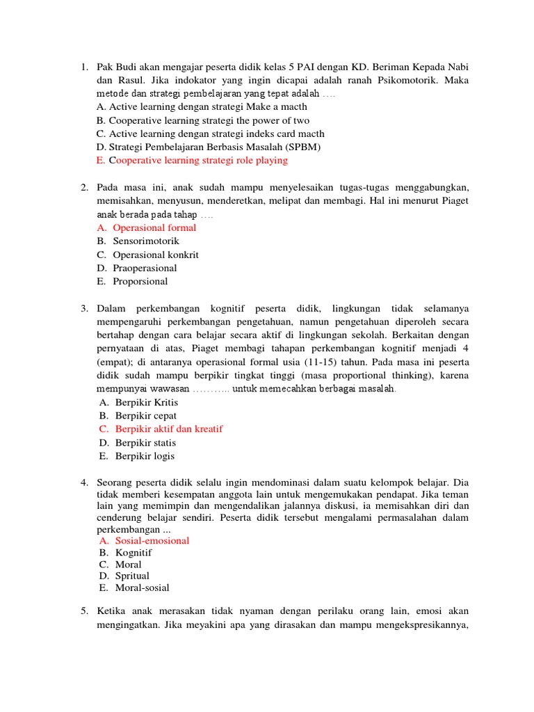 Try Out II PPG 2021 Jember | PDF