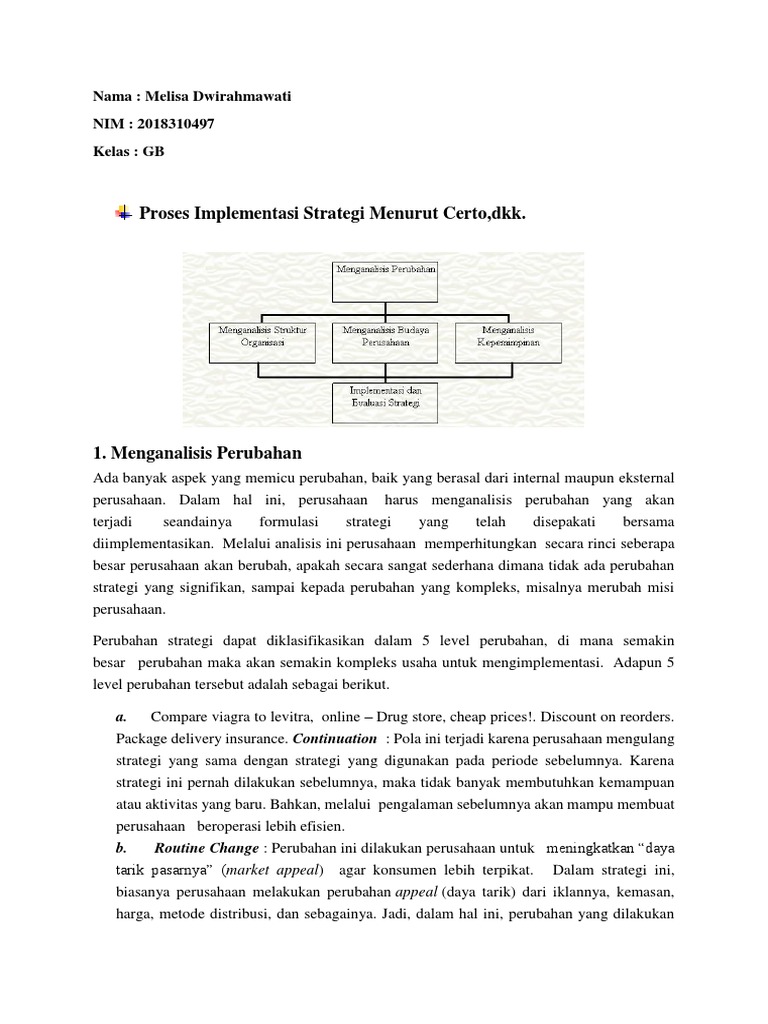 Implementasi Strategi Menurut Ceko | PDF | Bisnis | Pengelolaan ...