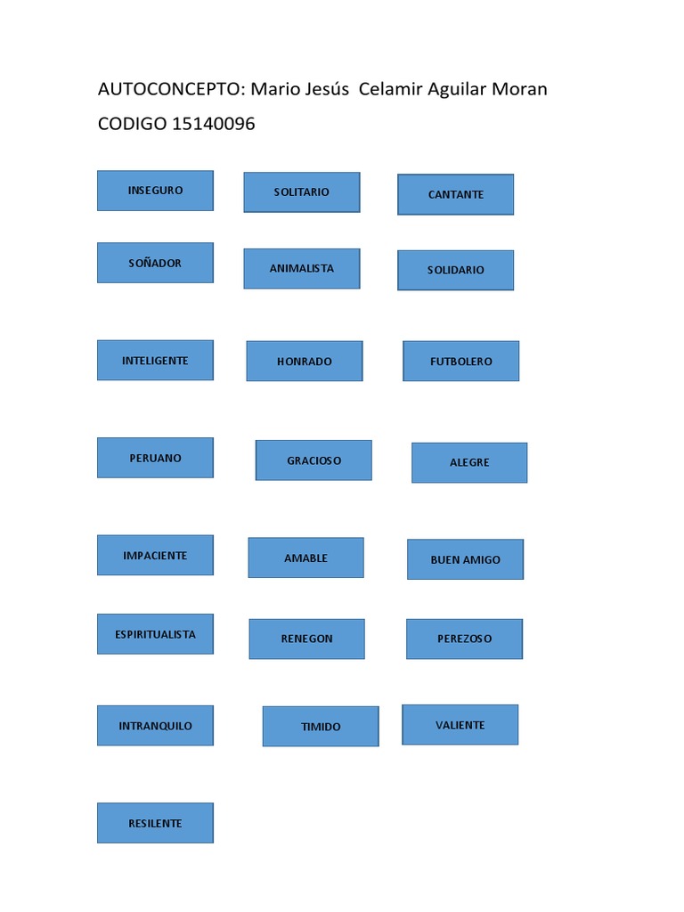 Ejercicio de Autoconcepto | PDF