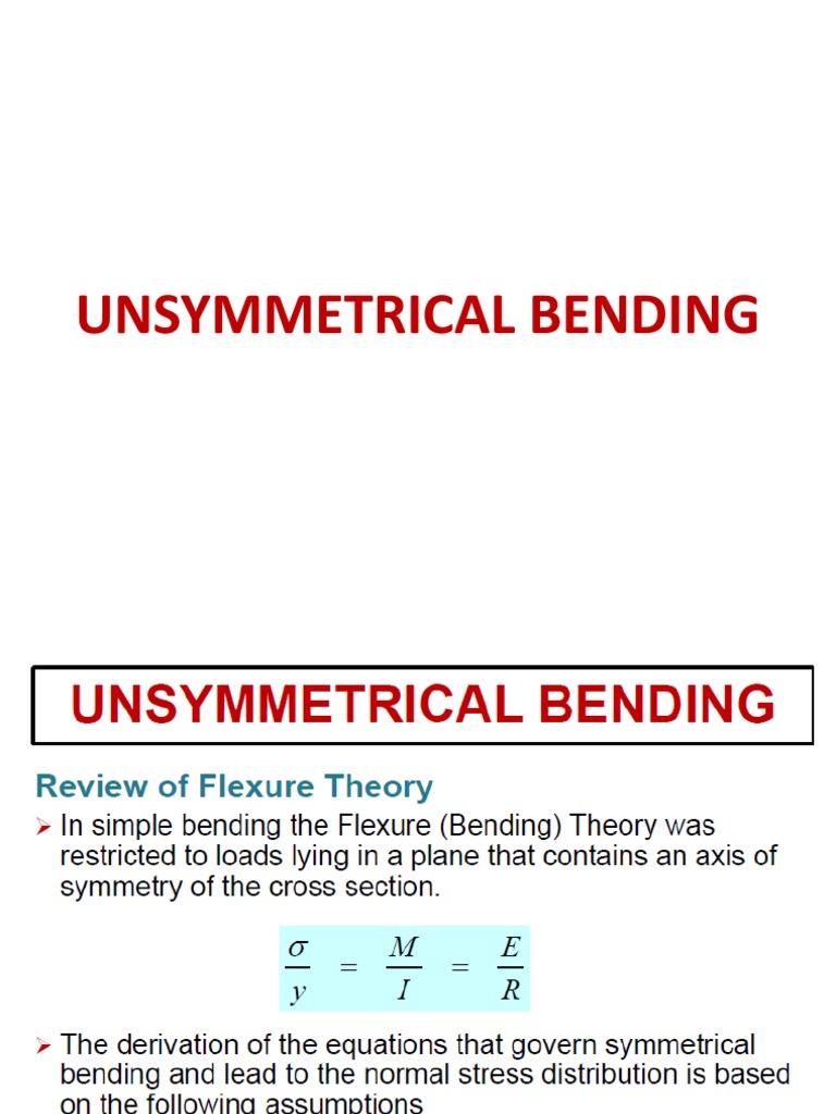 Unsymmetrical Bending | PDF | Elasticity (Physics) | Structural Engineering