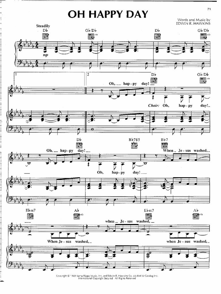 Gospel - Oh Happy Day - Arr. Hawkins, Edwin R | PDF