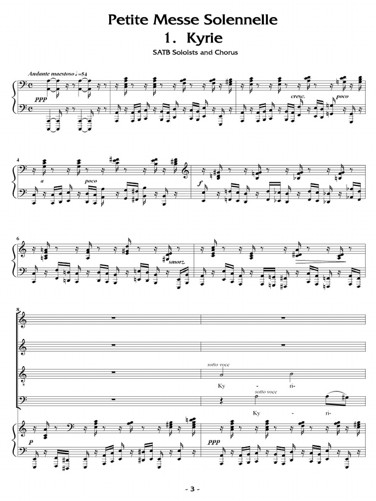 Rossini - Petite Messe Solennelle Kyrie | PDF