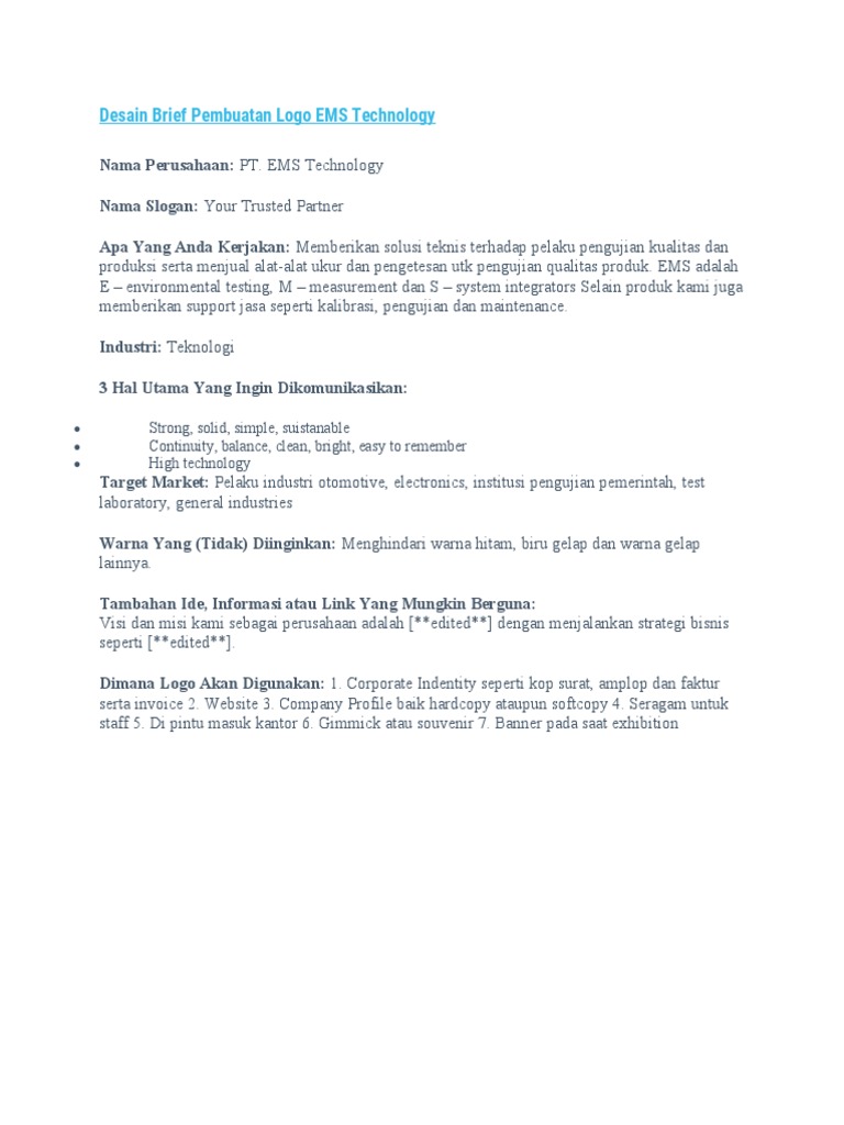 Contoh-Contoh Brief | PDF