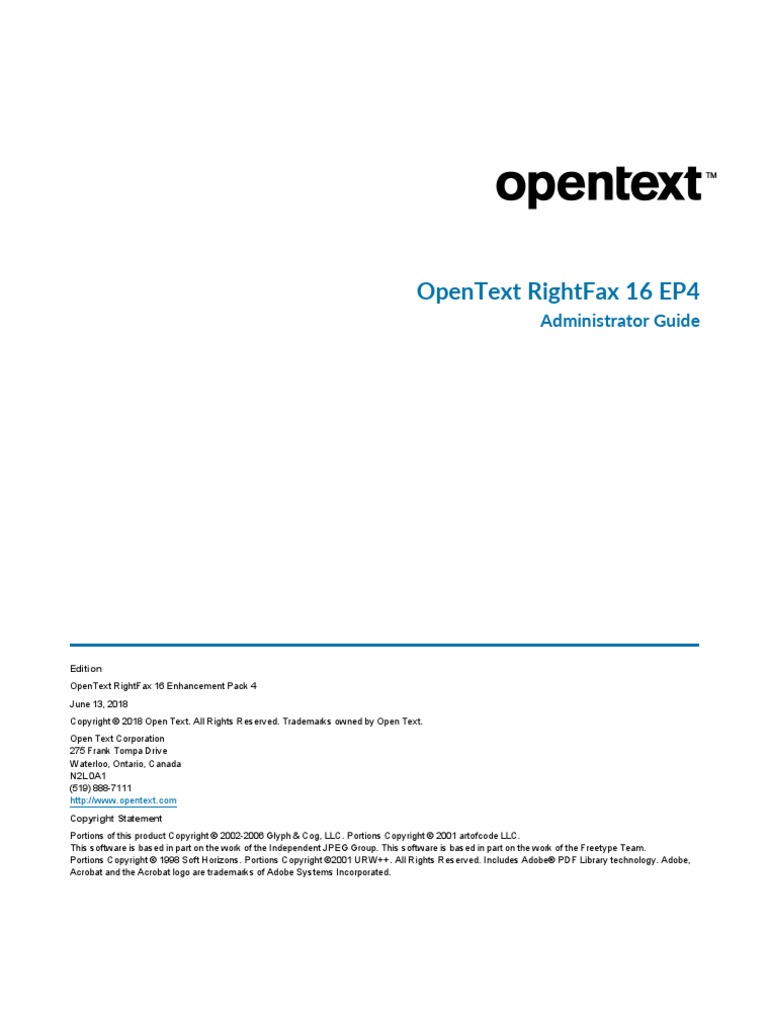 RightFax 16 EP4 Administrator Guide | PDF | Server (Computing) | Databases