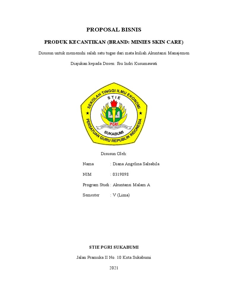 Proposal Usaha Skincare | PDF