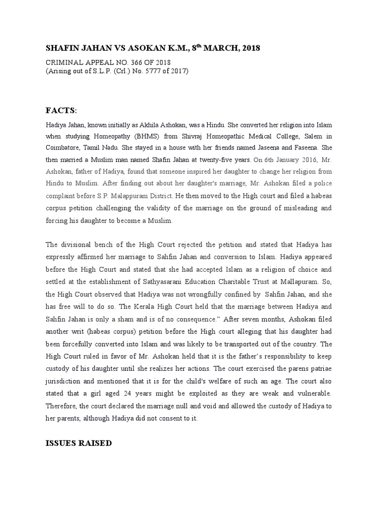 Tanima Roy (Case Comment) | PDF | Supreme Court Of India | Habeas Corpus