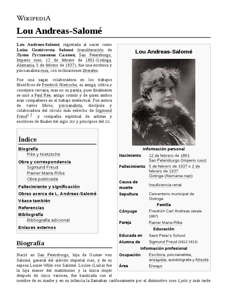 Lou Andreas-Salomé | PDF