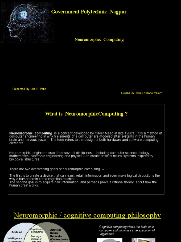 Seminar - NEUROMORPHIC COMPUTING | PDF | Computing | Algorithms Seminar - NEUROMORPHIC COMPUTING | PDF | Computing | Algorithms