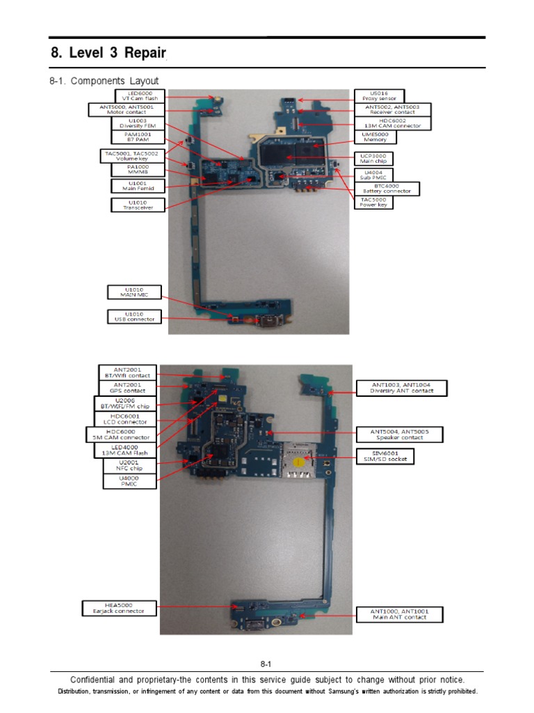 Level 3 Repair: 8-1. Components Layout | PDF | Electrical Engineering ...