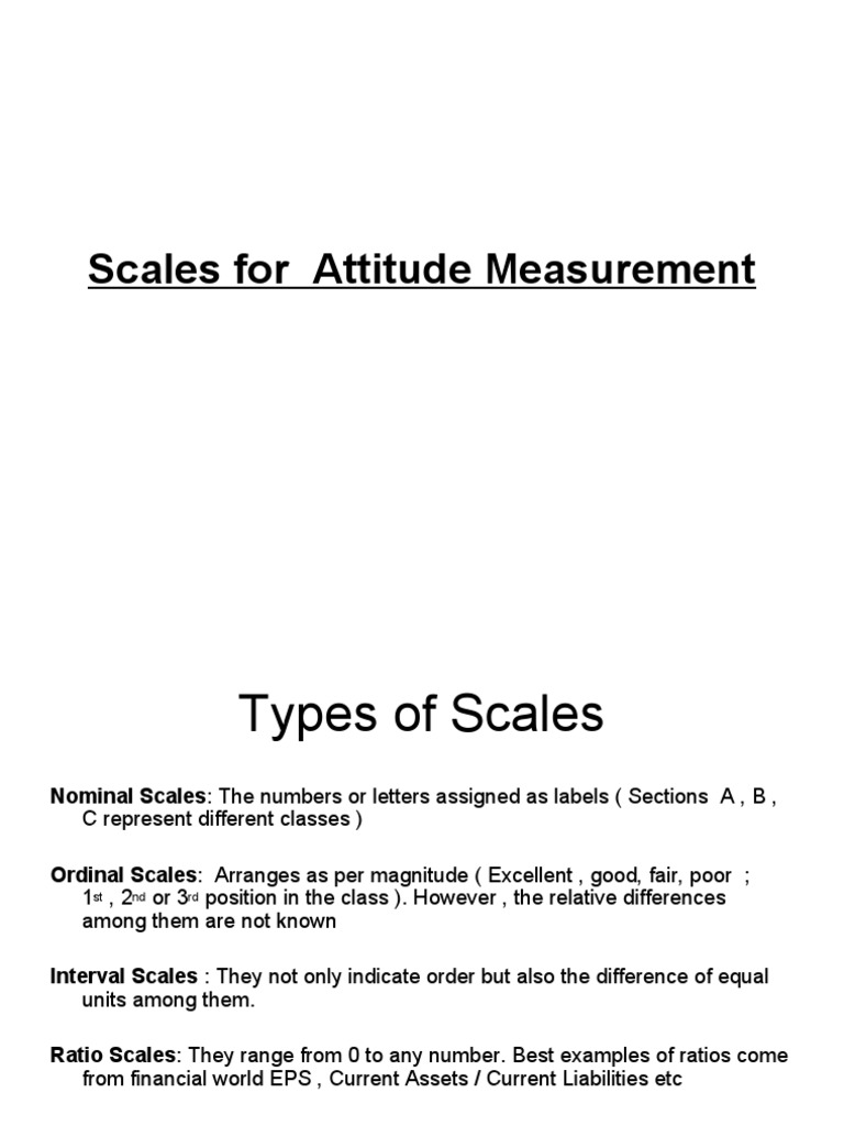 09 08 24 Scales For Attitude Measurement - DP | PDF | Attitude ...
