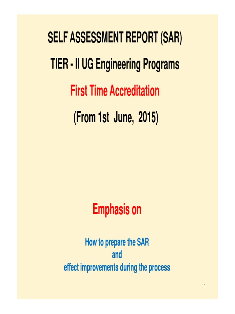 NBA SAR Preparation Guide 2025 | PDF | Engineering | Curriculum