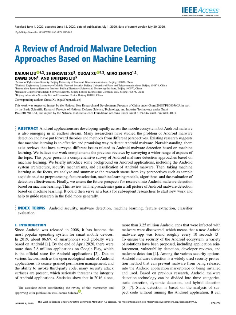 A Review of Android Malware Detection Approaches Based On Machine Learning | PDF | Machine ...