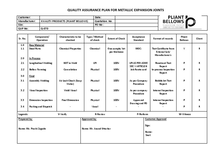 Quality Assurance Plan (QAP) | PDF | Construction | Welding