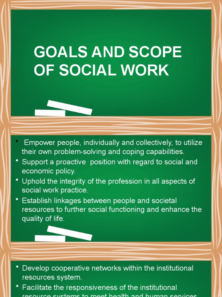 Goals and Scope of Social Work | PDF | Social Science