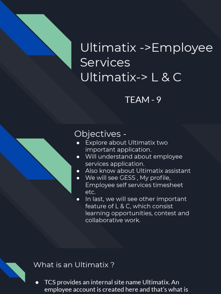 Ultimatix Employee Services Overview | PDF | Communication | Computing