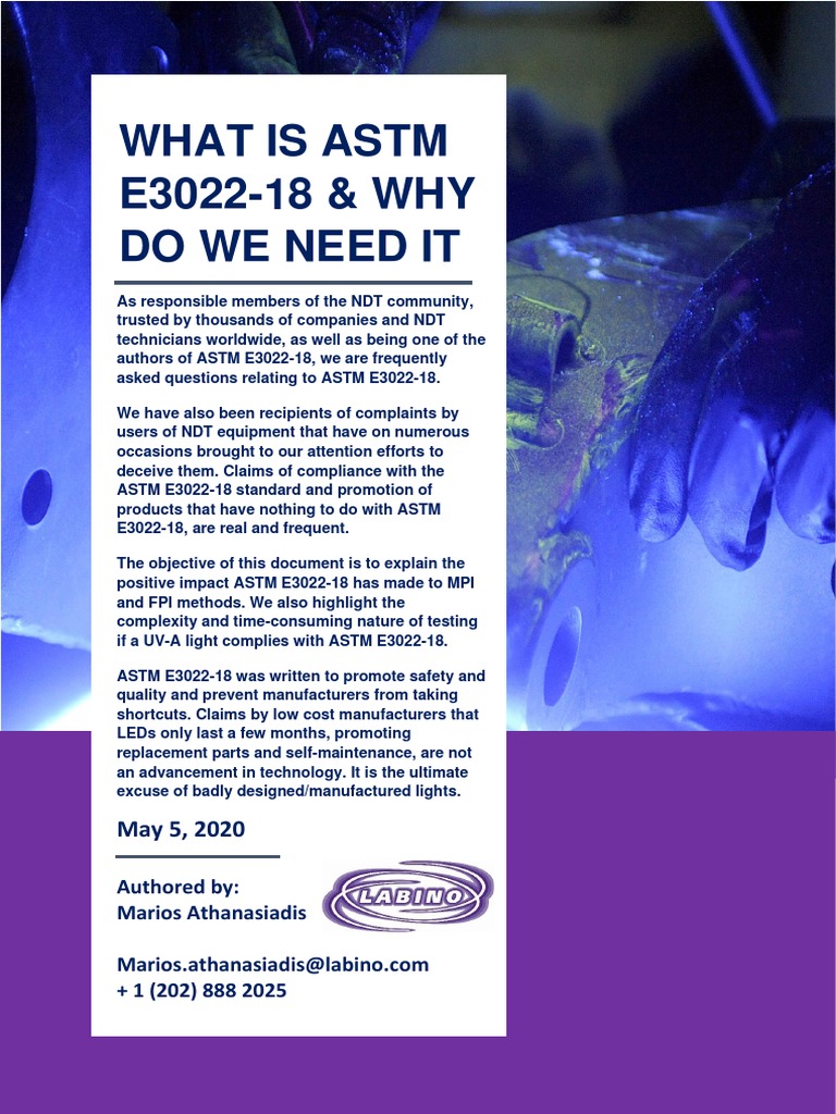 What Is ASTM E3022 18 and Why Do We Need It | PDF | Ultraviolet ...