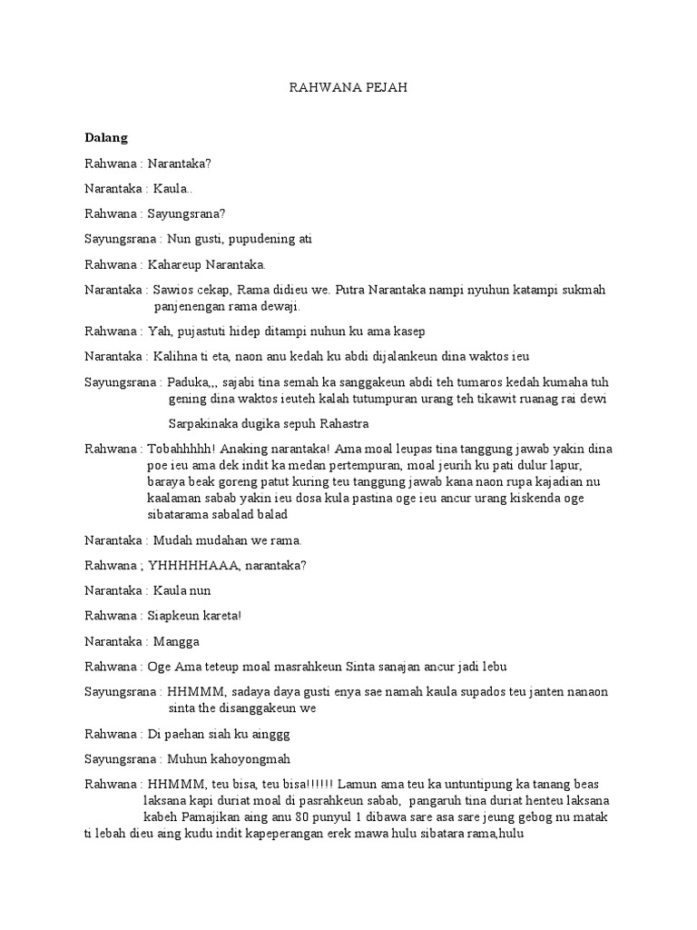 Rahwana Pejah | PDF | Agama & Spiritualitas