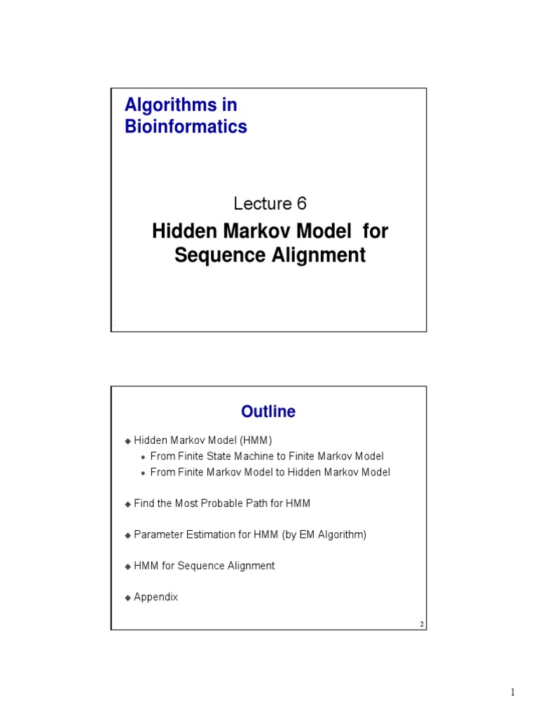 Lecture07 HMM S | PDF | Statistical Theory | Statistics