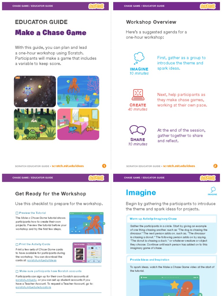 Make A Chase Game: Educator Guide | PDF | Scratch (Programming Language ...