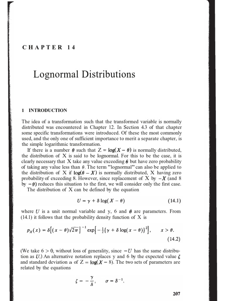 Distribucion Log Normal | PDF | Normal Distribution | Estimator