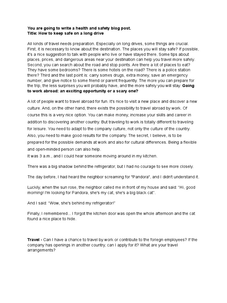 You Are Going To Write A Health and Safety Blog Post. Title: How To ...