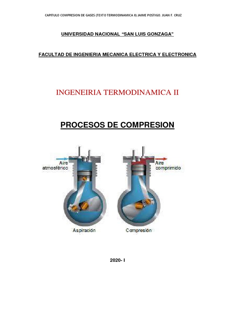 Sesion 3 Guia Procesos de Compresion | PDF | Pistón | Refrigeración