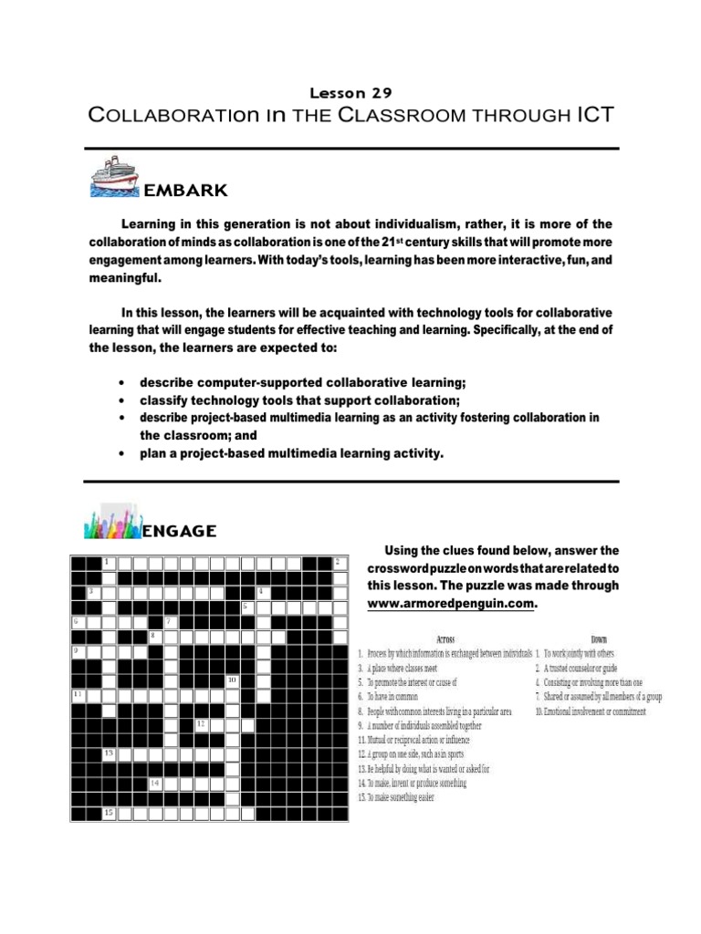 TTL1 Lesson 29 COLLABORATIon in THE CLASSROOM THROUGH ICT | PDF | Educational Technology ...