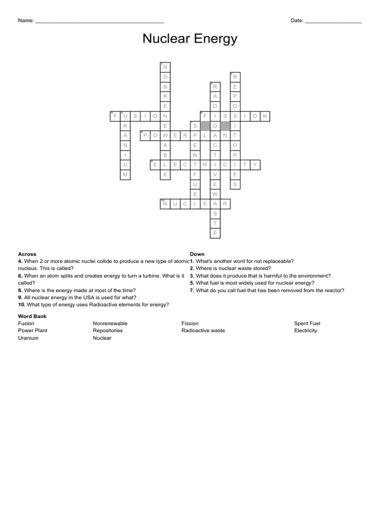 Nuclear Energy Answer Key | Download Free PDF | Nuclear Power ...