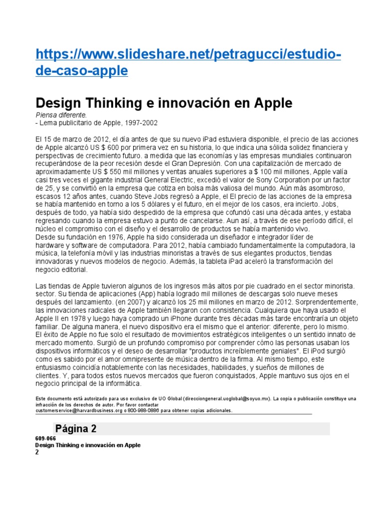 Design Thinking en Apple: Innovación y Éxito | PDF | Apple Inc. | Dell