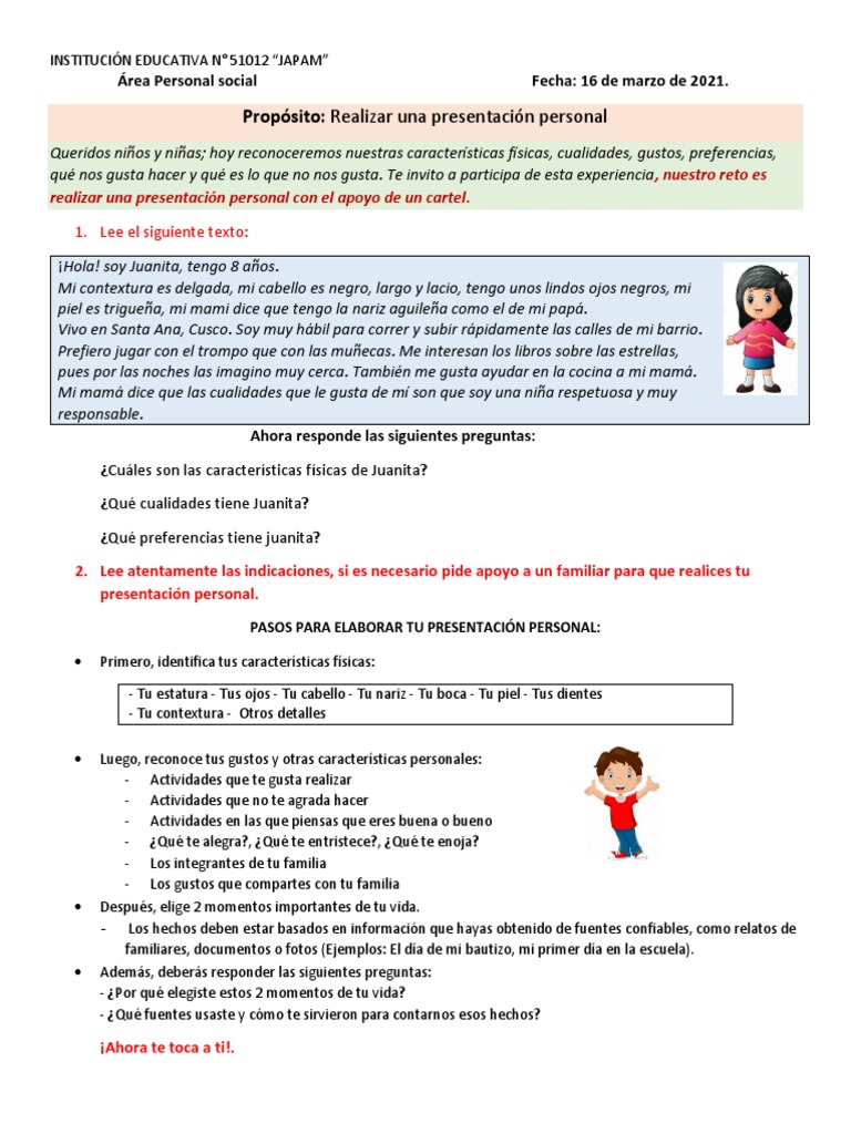 Presentación Personal | PDF