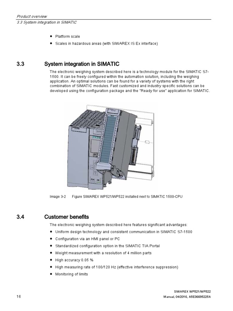 Manual SIWAREX WP521 WP522 en - PDF Page 16 | PDF | Business | Computers