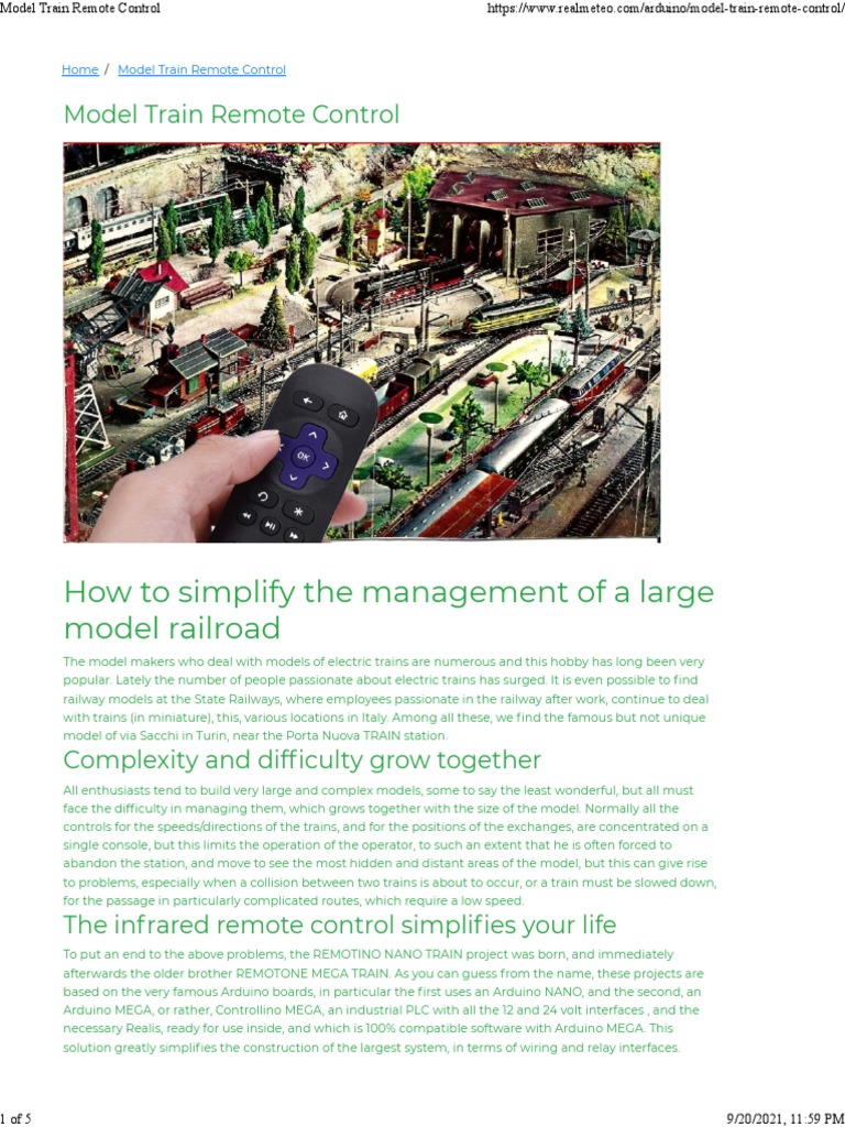 Model Train Remote Control | PDF | Remote Control | Personal Computers